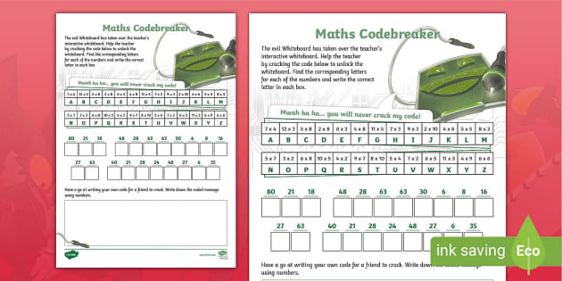 Maths Codebreaker (teacher made) - Twinkl