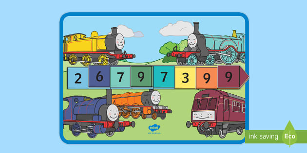 Talking Steam Train Themed Place Value Display Pack - Twinkl