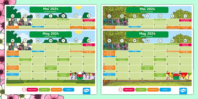 Calendr Digwyddiadau Mis Mai/May Events Calendar 2024