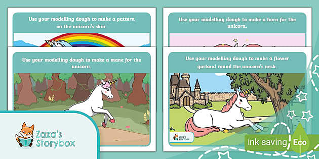 FREE! - Unicorn Modelling Dough Mats (teacher made) - Twinkl