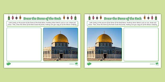 Draw the Dome of the Rock Worksheet (teacher made) - Twinkl