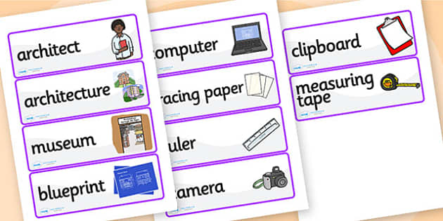 Architects Office Role Play Labels (Teacher-Made) - Twinkl