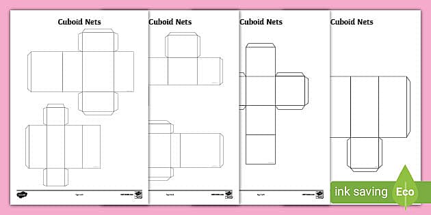  Rectangle Box Templates 3D Cuboid Nets teacher Made 