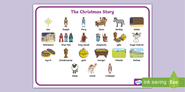 The Christmas Story Word Mat Teacher Made Twinkl