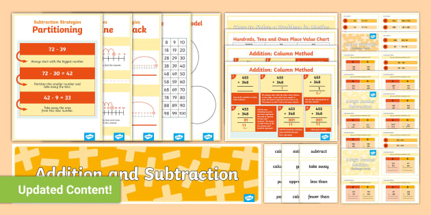Subtraction And Addition Poster Pack | Year 3 Maths | Twinkl