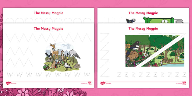 The Messy Magpie Pencil Control Worksheets