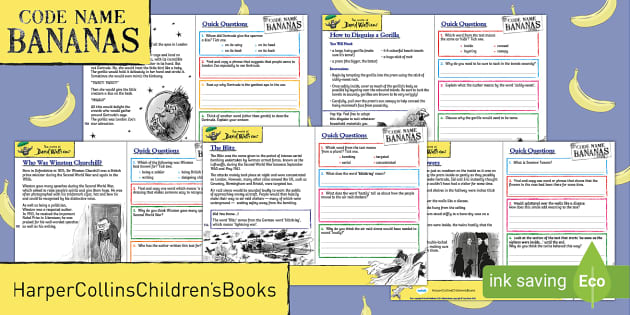 FREE! - Code Name Bananas: 60-Second Reads Activity Pack [Ages 7-9]