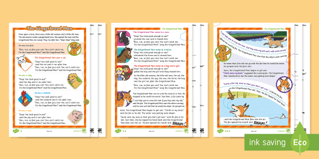 Gingerbread Kindergarten Short Story Comprehension | Twinkl