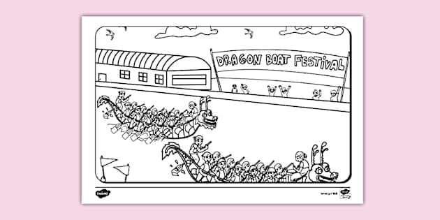 dragon boat festival coloring pages printable