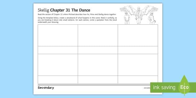 Skellig Chapter 31 The Dance Worksheet - Twinkl