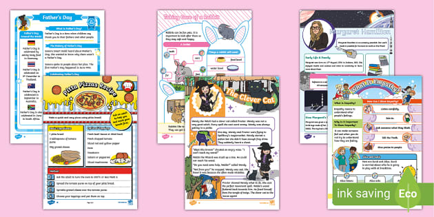 KS1 June Reading Comprehension Activity Pack Age 5-7