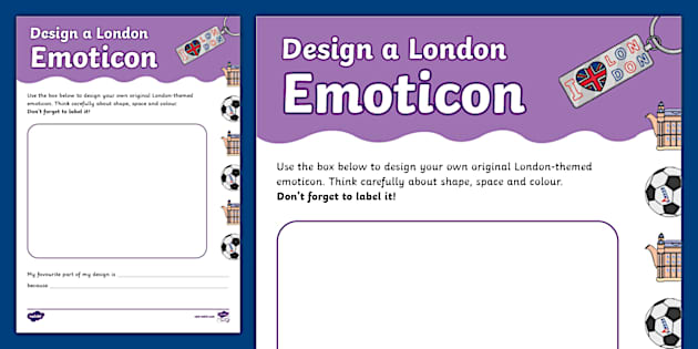 Design Your Own London Emoticon Activity (teacher made)