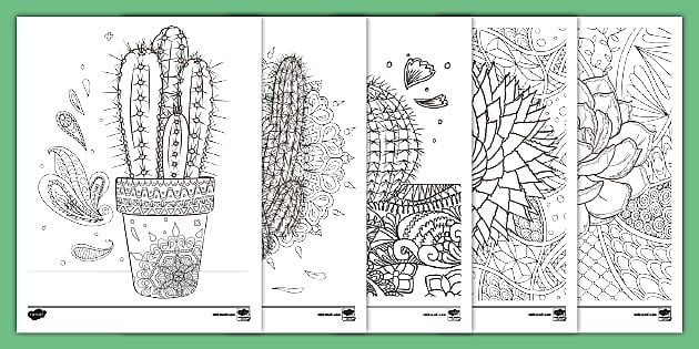 cactus coloring pages kids