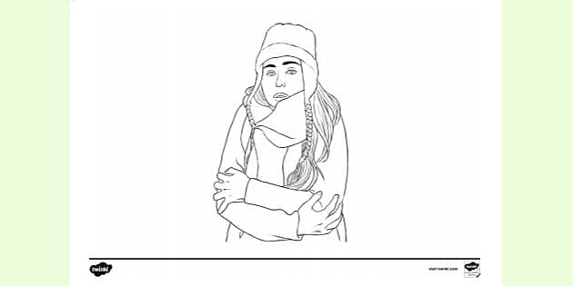 Cold Woman Colouring | Colouring Sheets (professor feito)