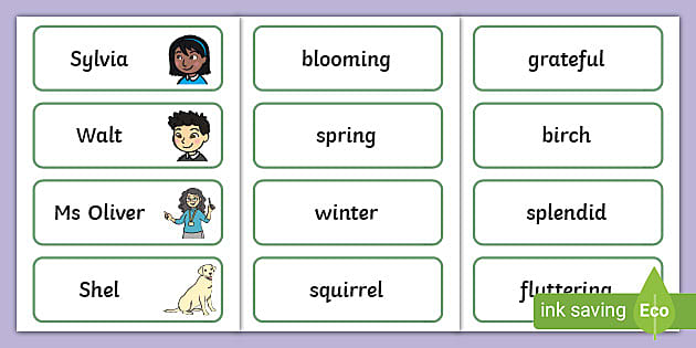 Poetree Shauna LaVoy Reynolds vocabulary word wall cards