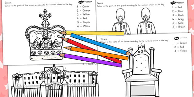 Royal Family Color By Numbers (teacher made)