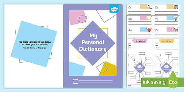 My Personal Dictionary (teacher made)