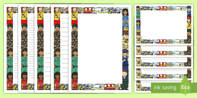 Heroes in Our Community Page Border Pack - Twinkl