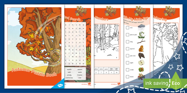 Autumn Puzzle Book (teacher made) - Twinkl