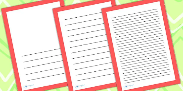 A4 Lined Paper Template With Margin Primary Resources, 46% OFF