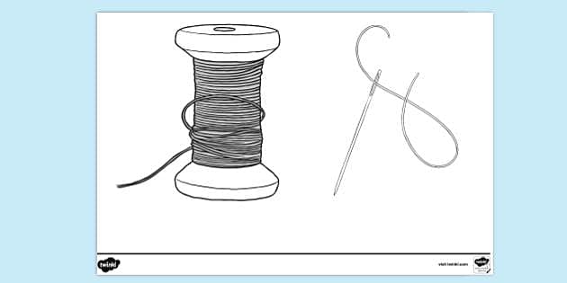 Thread Colouring Page (Teacher-Made) - Twinkl