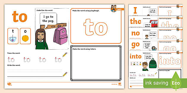 Level 2 Back to School Make, Read and Write Activity Mats