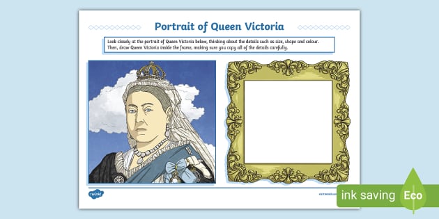 Portrait of Queen Victoria Art Activity - Twinkl