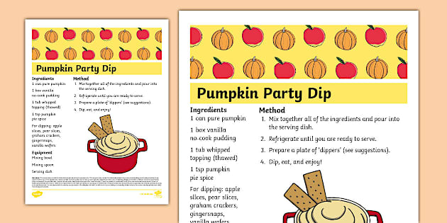 Pumpkin Dip Recipe | Teaching Resource for Fall | Twinkl USA
