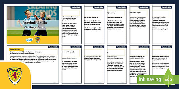 FREE! - Football Skills Challenge Cards - Twinkl
