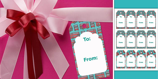 Big Red Bus Gift Tags | Twinkl Party (teacher made) - Twinkl