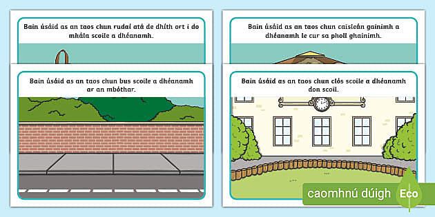 Back to School Themed Playdough Mats Gaeilge (teacher made)