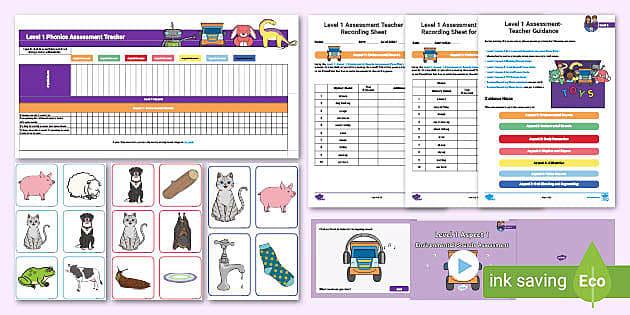 Level 1 Phonics Assessment Pack (teacher made) - Twinkl
