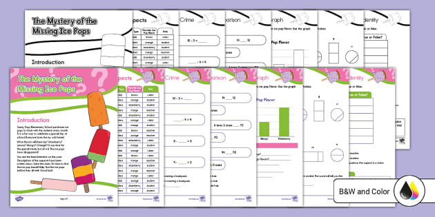 First Grade The Mystery of the Missing Ice Pops Math Project