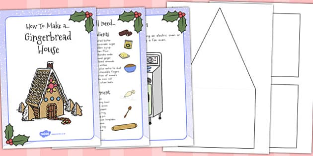 Gingerbread House Recipe Instructions (teacher made)