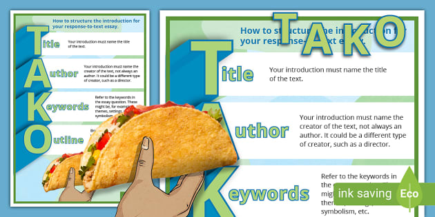 TAKO Poster for Senior Writing - Twinkl