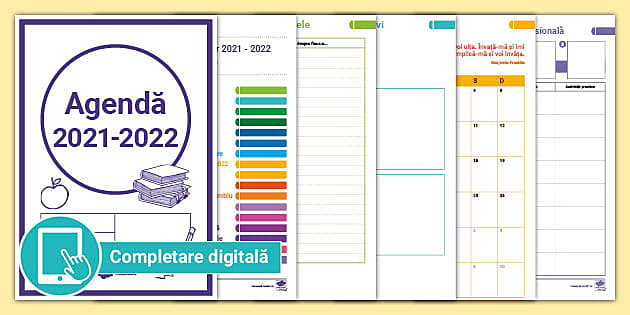 Agenda 2021 - 2022 | Material cu completare digitală