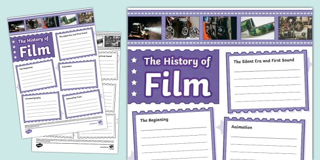 The History of Film Fact File Template - Media - Twinkl