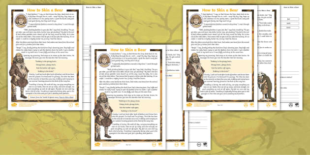 How to Skin a Bear LKS2 Fiction Reading Comprehension