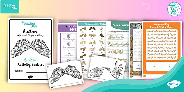 Teacher Aide Auslan Fingerspelling Booklet with Activities