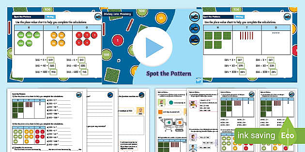 👉 Year 3 DiM: Step 5 Spot the Pattern Teaching Pack