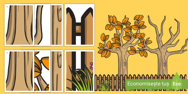 Copac de toamnă – Elemente decupabile (teacher made)