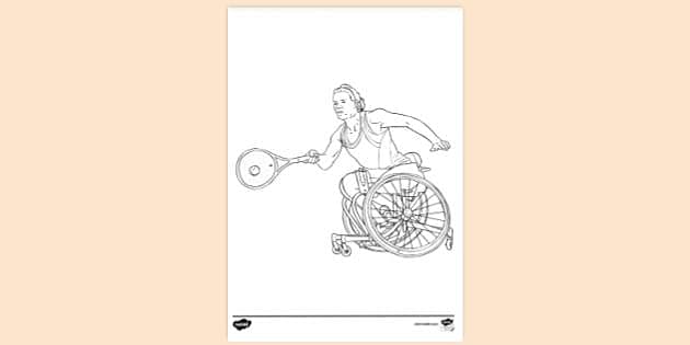 FREE! - Paralympic Wheelchair Tennis Colouring Sheet | Colouring Sheets