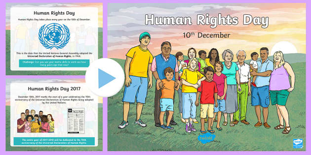 CfE Second Level Human Rights Day PowerPoint - Twinkl