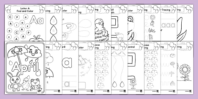 April Toddler Busy Book (teacher made) - Twinkl