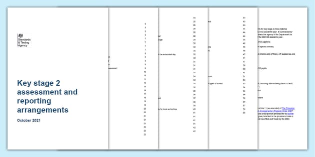 FREE! - Key Stage 2 Assessment and Reporting Arrangements 2021/22