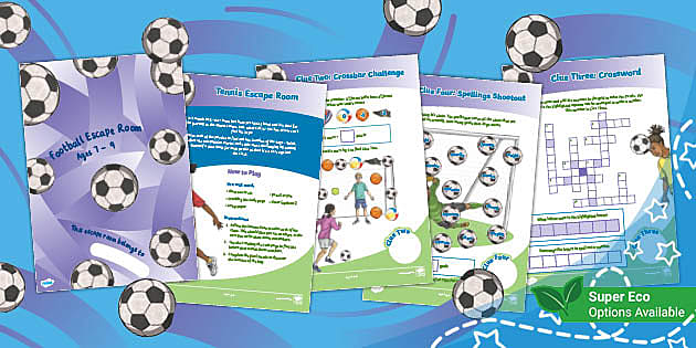 Football Escape Room (Ages 7 - 9) (teacher made) - Twinkl