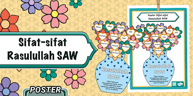 * NEW * Poster Sifat-sifat Rasulullah SAW (teacher made)