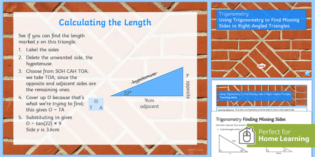 Trigonometry Lesson 1: Missing Sides in Right-Angled Triangles