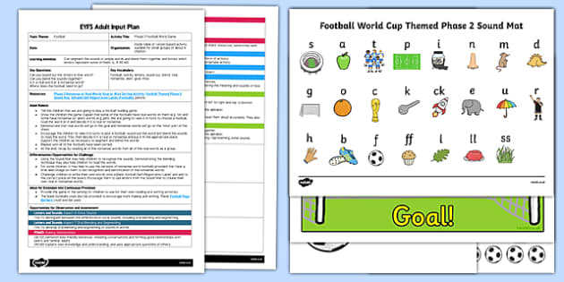 Eyfs Phase Football Word Game Adult Input Plan And Resource Pack Pseudo