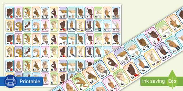 SASL Alphabet Strips (Teacher-Made) - Twinkl